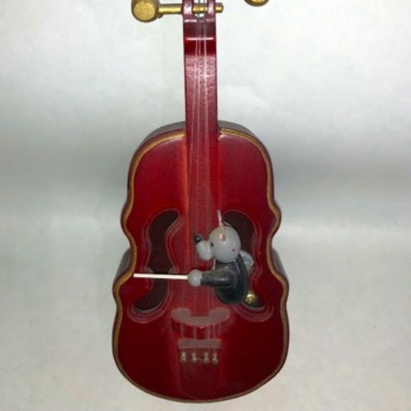 Vintage | Accents | Vintage Msr Imports Music Box Tuxedo Mouse Playing ...